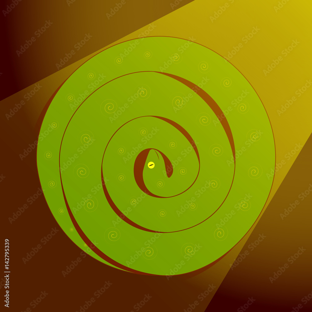 Spiral vector snake. Stock Vector | Adobe Stock