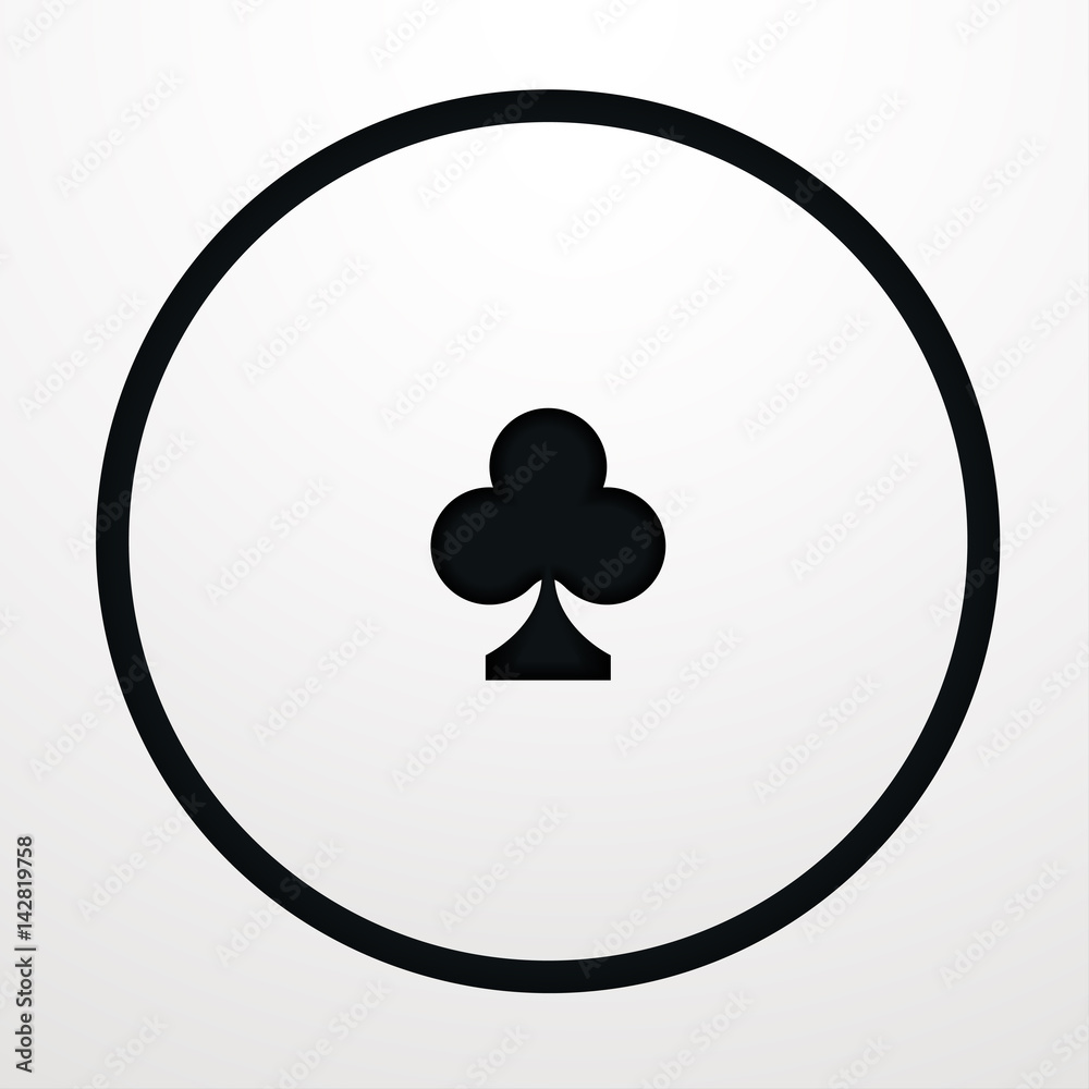 Card suit Vector illustration Stencil with card suits of clubs on white ...