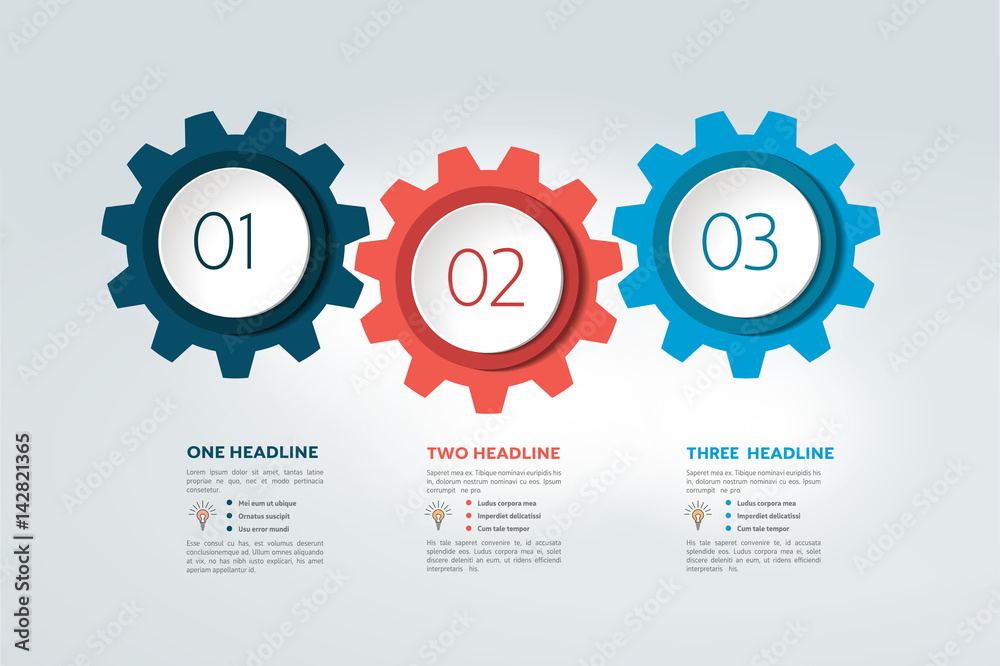 Three elements chart, scheme, diagram. Infographic template. Stock ...