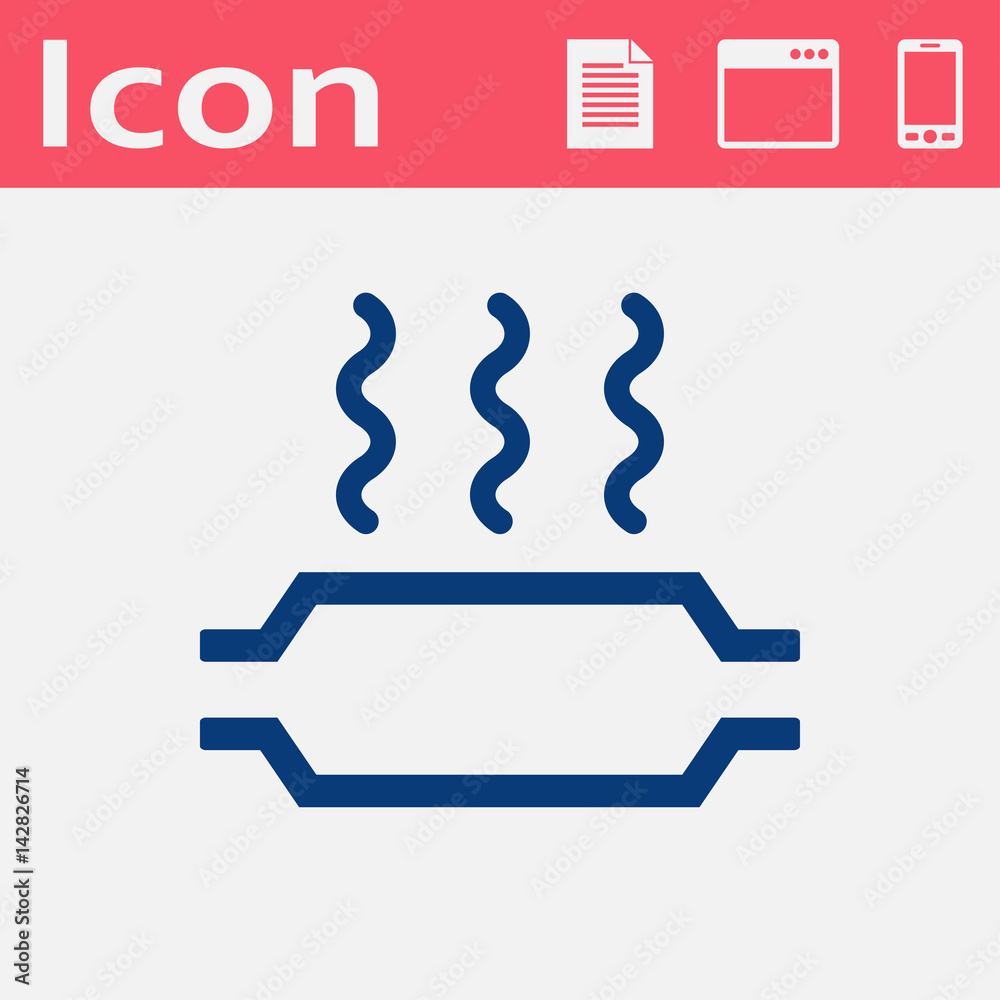 Catalytic converter overheat warning vector hmi dashboard flat icon ...