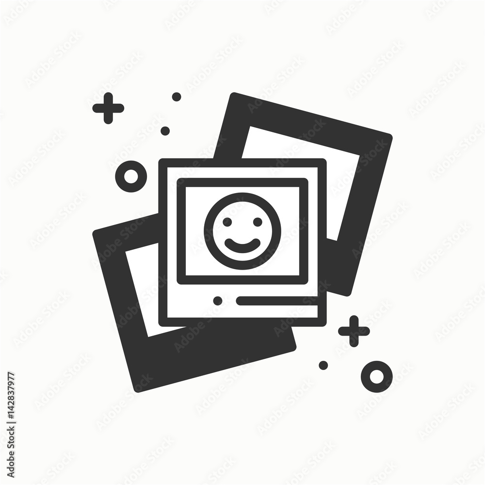 Photograph line outline icon. Photo, picture, photography, snapshot ...