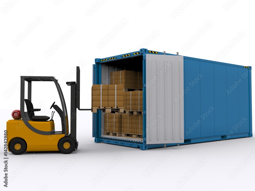 Reefer Container Stock Illustration | Adobe Stock