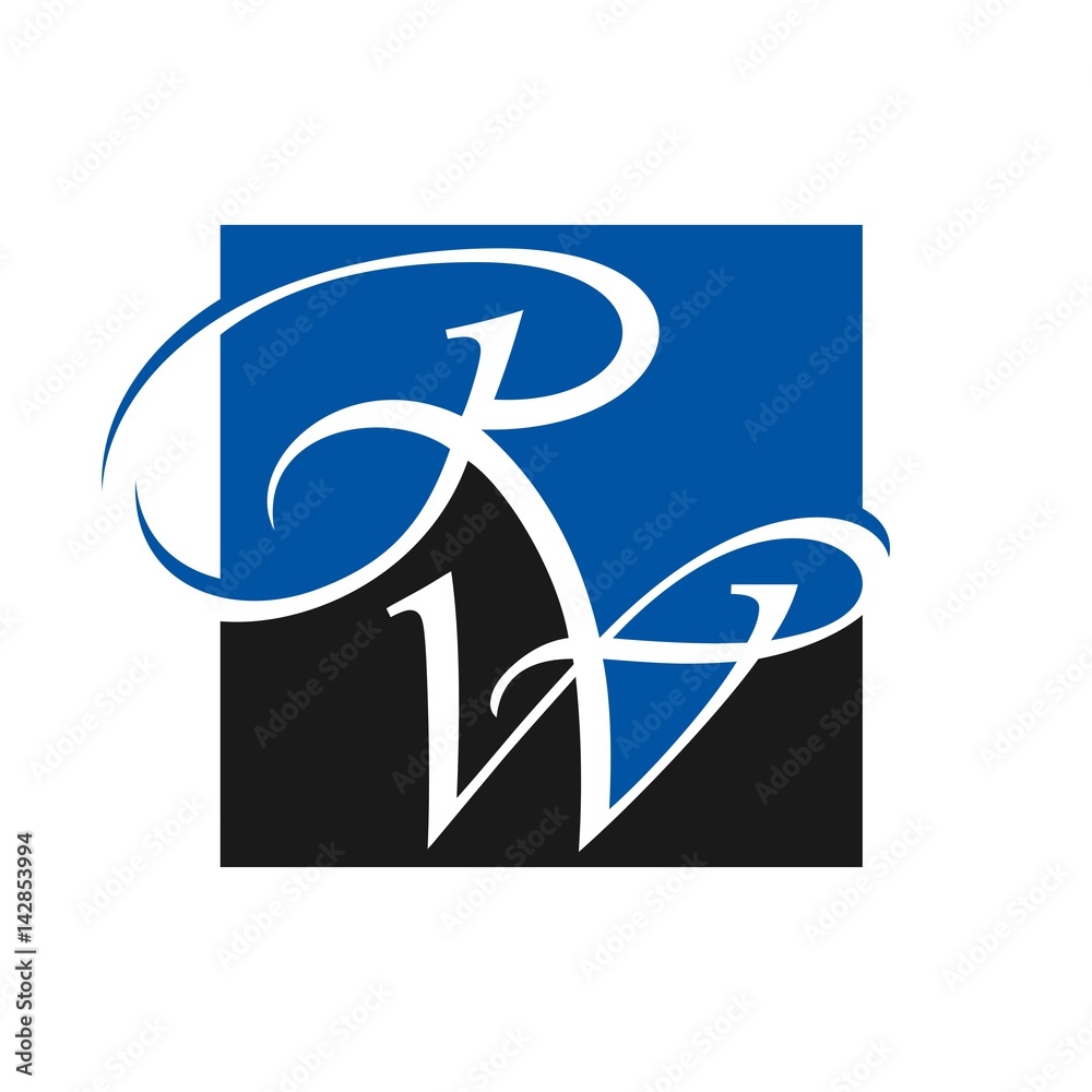 R and w logo vector. Stock-Vektorgrafik | Adobe Stock