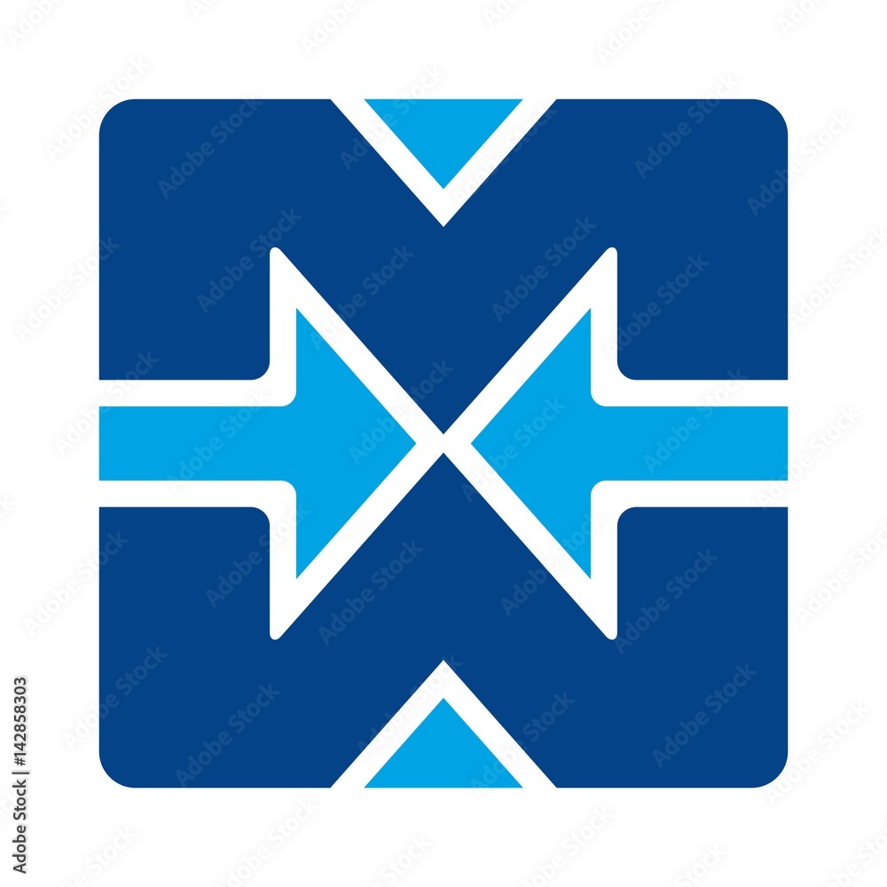 letter m and w with arrow logo vector. Stock Vector | Adobe Stock
