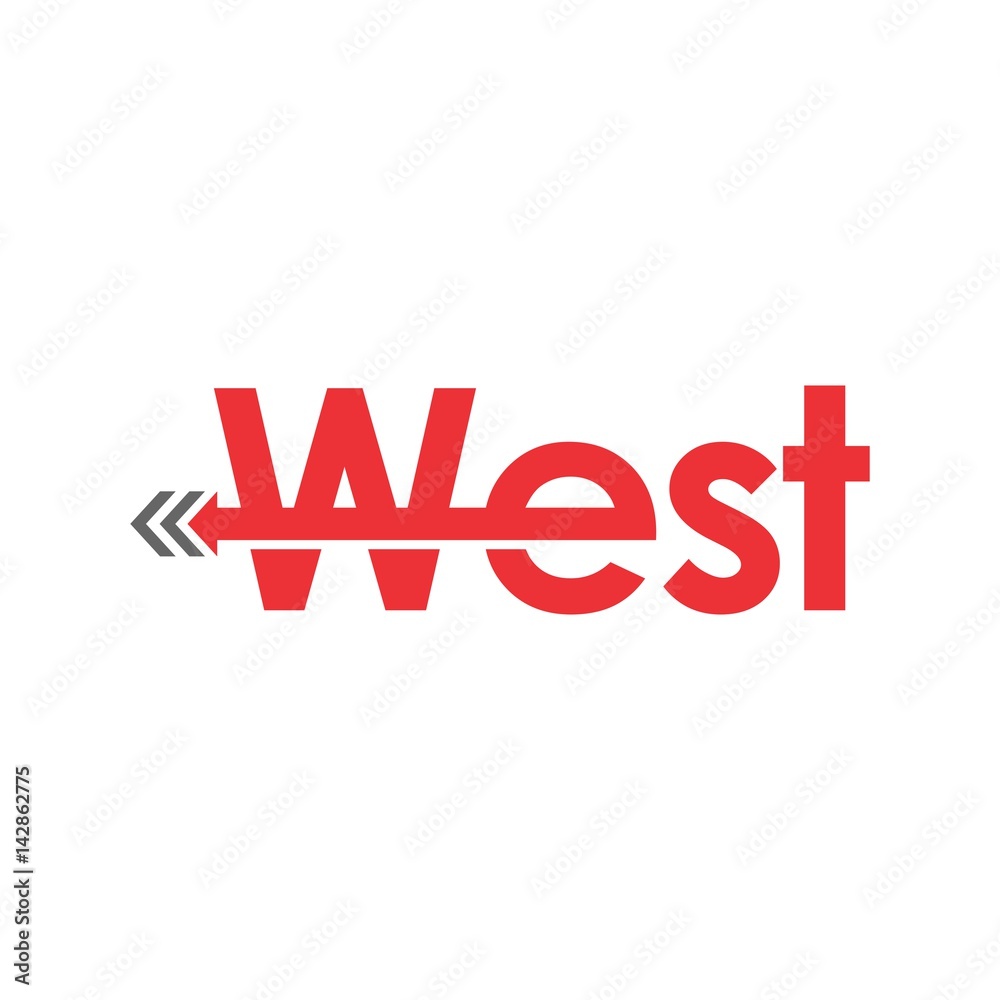 west logo vector. arrow logo. Stock Vector | Adobe Stock