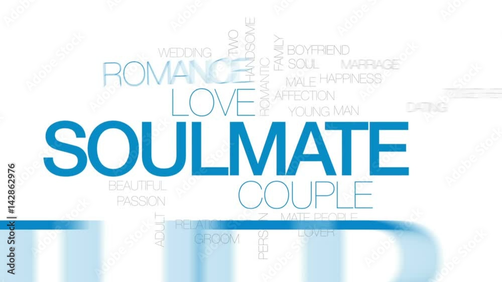 Soulmate animated word cloud, text design animation. Kinetic typography ...