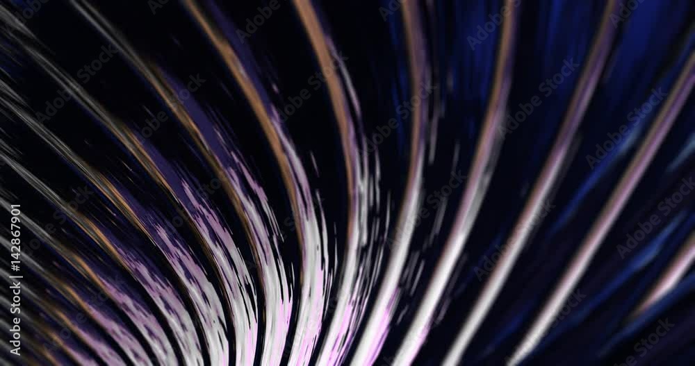 Abstract 4K dark chrome metal looping background with reflecting of ...