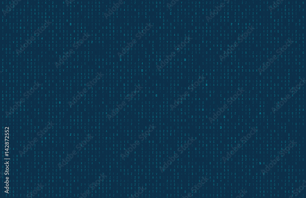 Green Hexadecimal Computer Code Abstract Matrix Background Hacker Attack Generated Computer