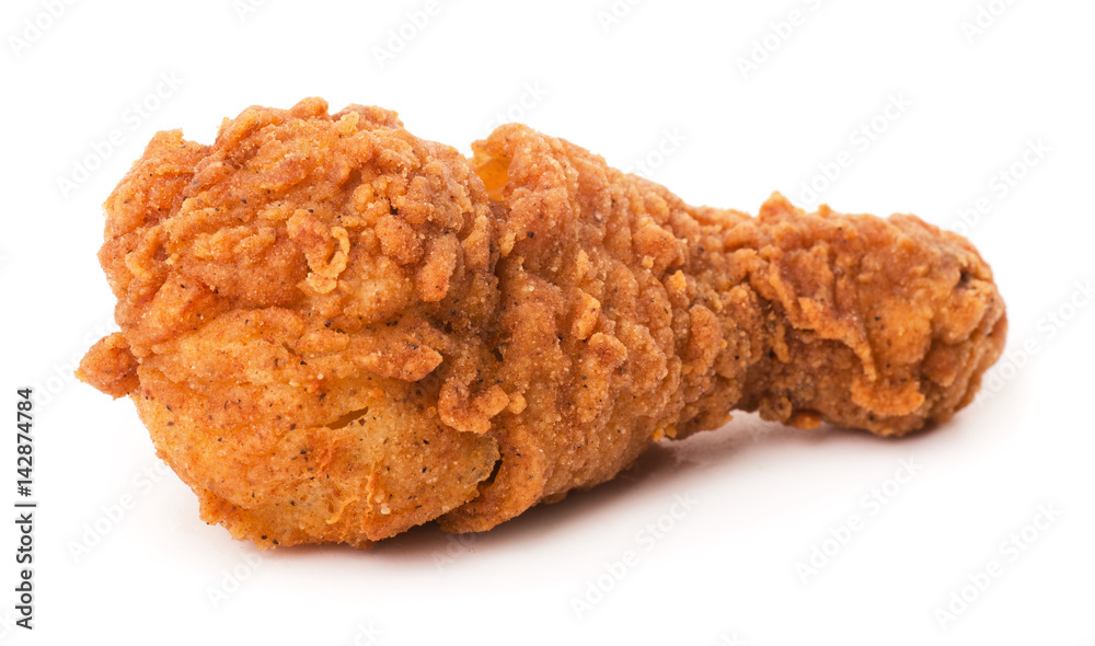 Breaded crispy fried chicken leg Stock Photo | Adobe Stock
