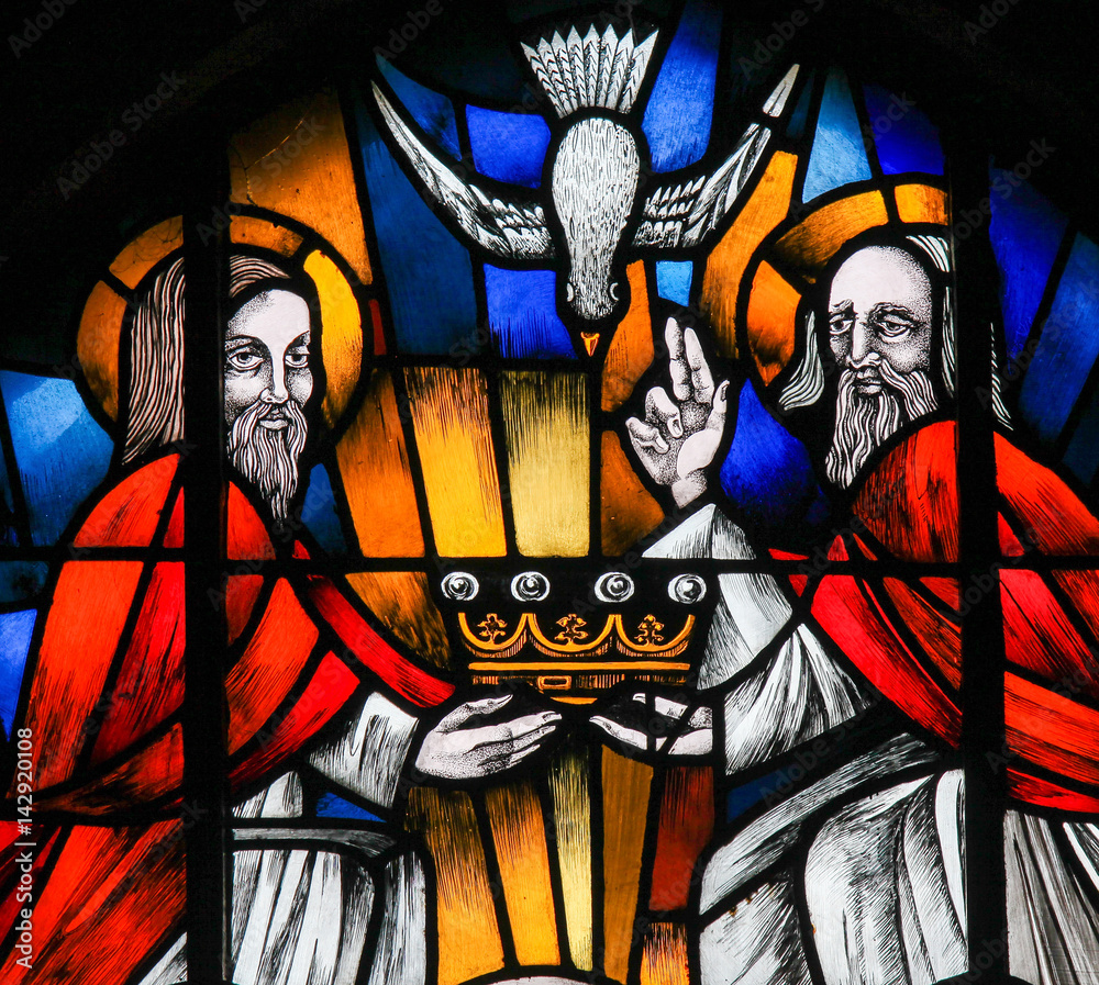 Stained Glass - the Holy Trinity Stock Photo | Adobe Stock