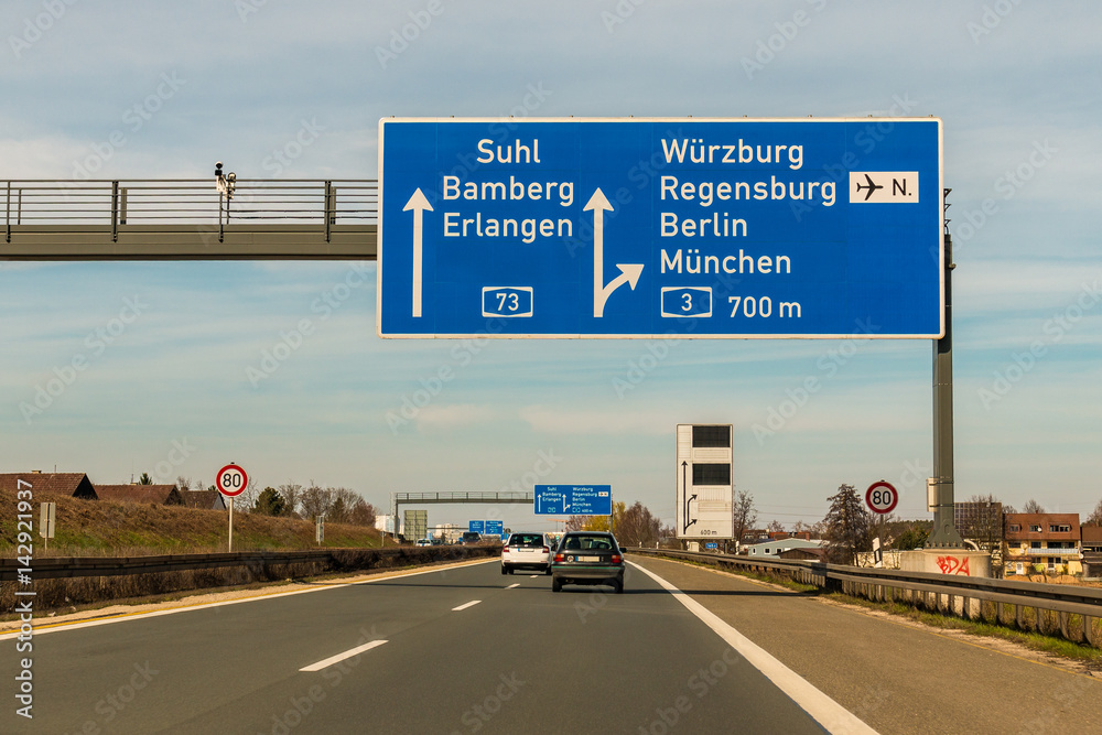 Autobahn A73 Stock Photo | Adobe Stock