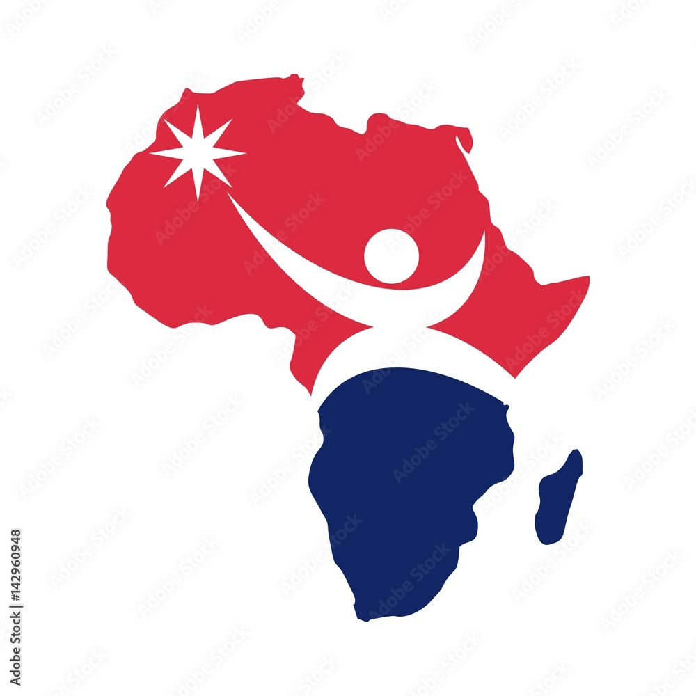 africa logo vector. swoosh person logo. Stock Vector | Adobe Stock