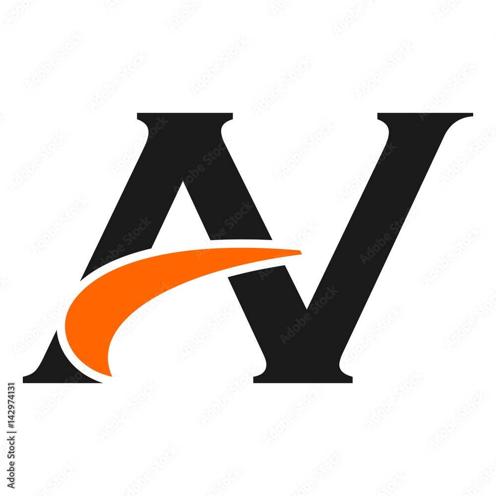 letter A and V logo vector. Stock Vector | Adobe Stock