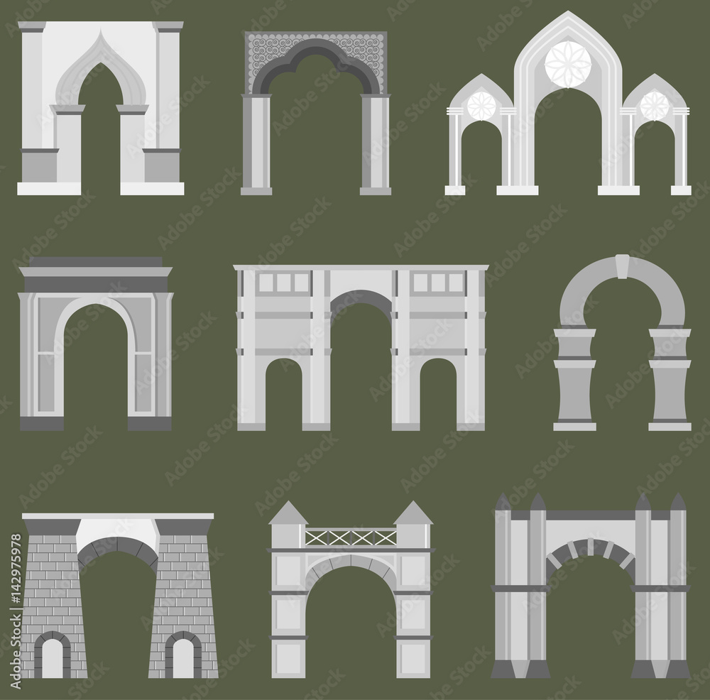 Arch vector construction illustration Stock Vector | Adobe Stock