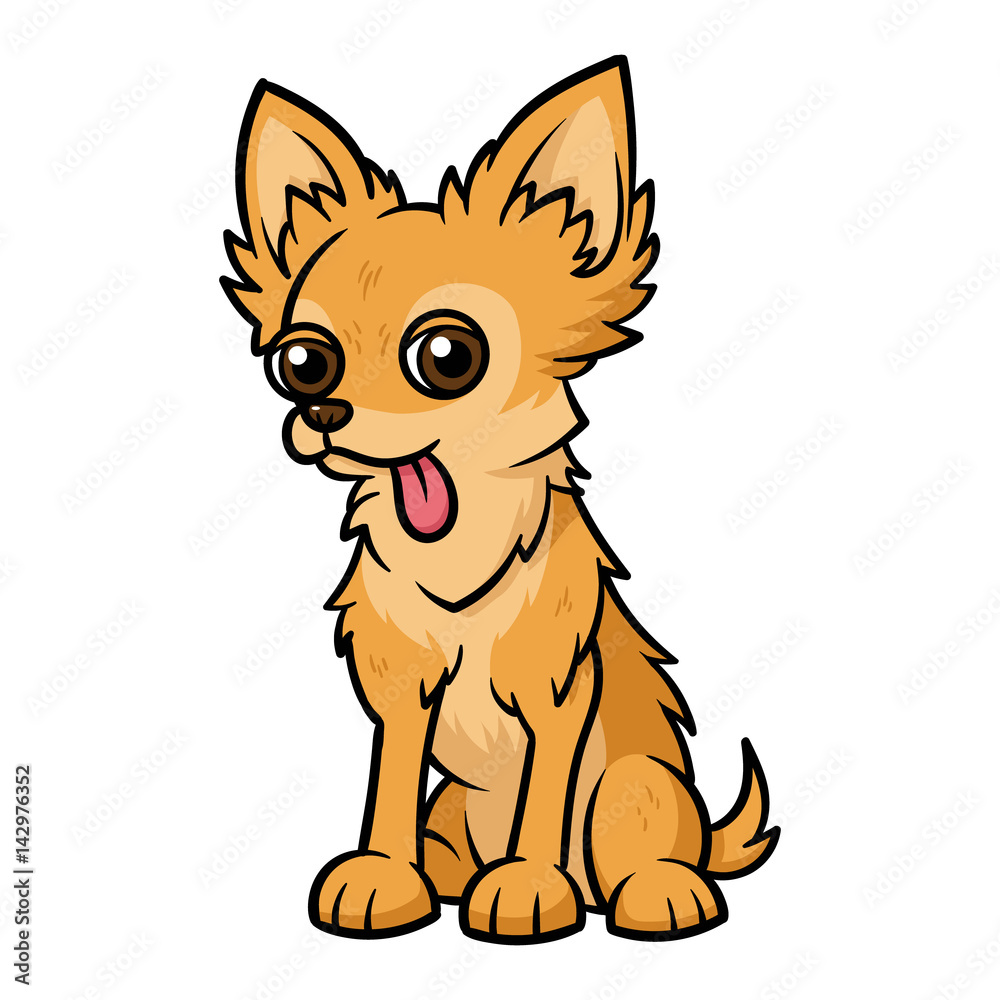 Cartoon Chihuahua Dog With Tongue Out Vector Illustration Stock Vector ... Cartoon Chihuahua Dog With Tongue Out Vector Illustration Stock Vector ...