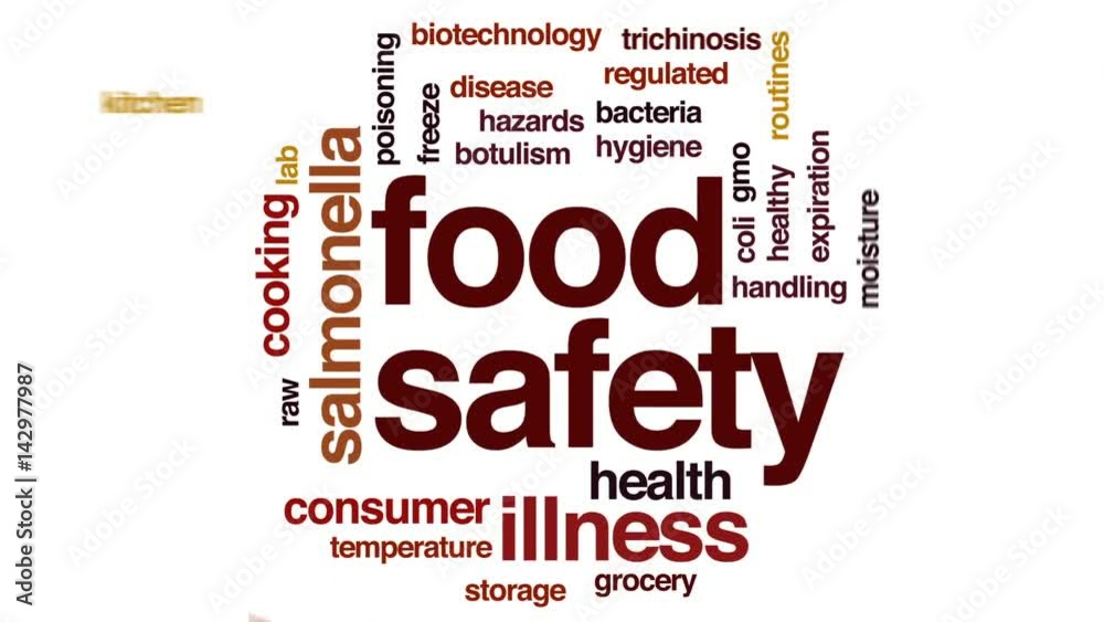 Food safety animated word cloud, text design animation. Stock 비디오 ...