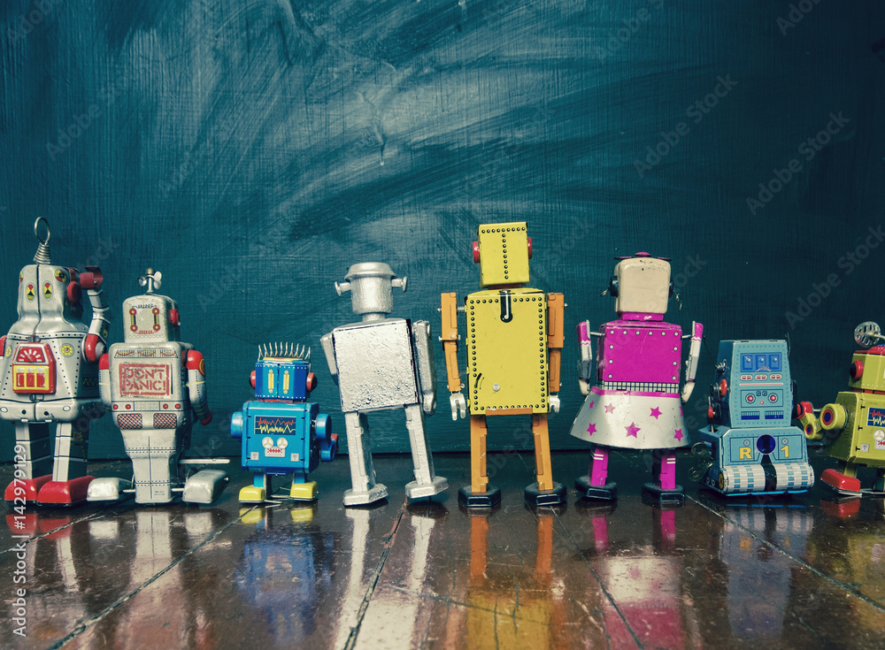 robots in a classroom Stock Photo | Adobe Stock
