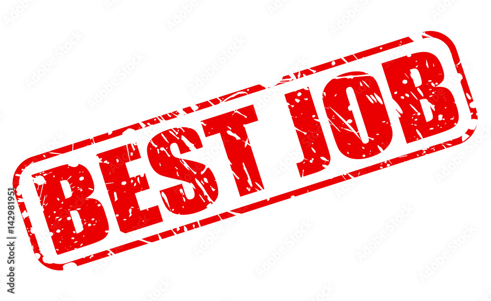 BEST JOB red stamp text vector de Stock | Adobe Stock