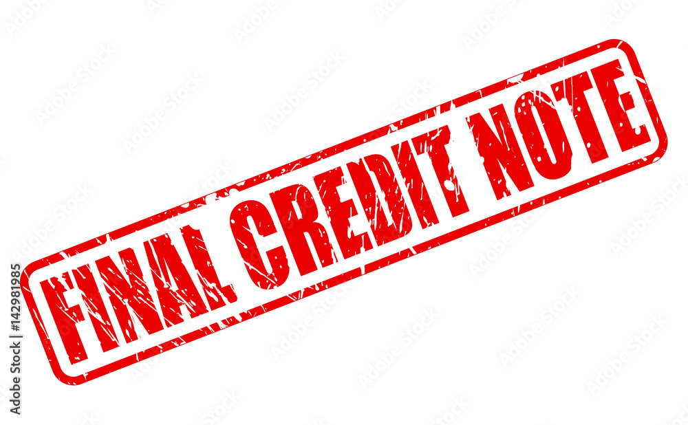 FINAL CREDIT NOTE red stamp text Stock Vector | Adobe Stock