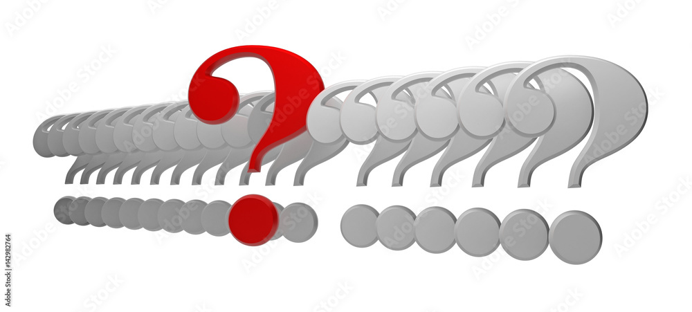 row question mark 3d rendering Stock Illustration | Adobe Stock