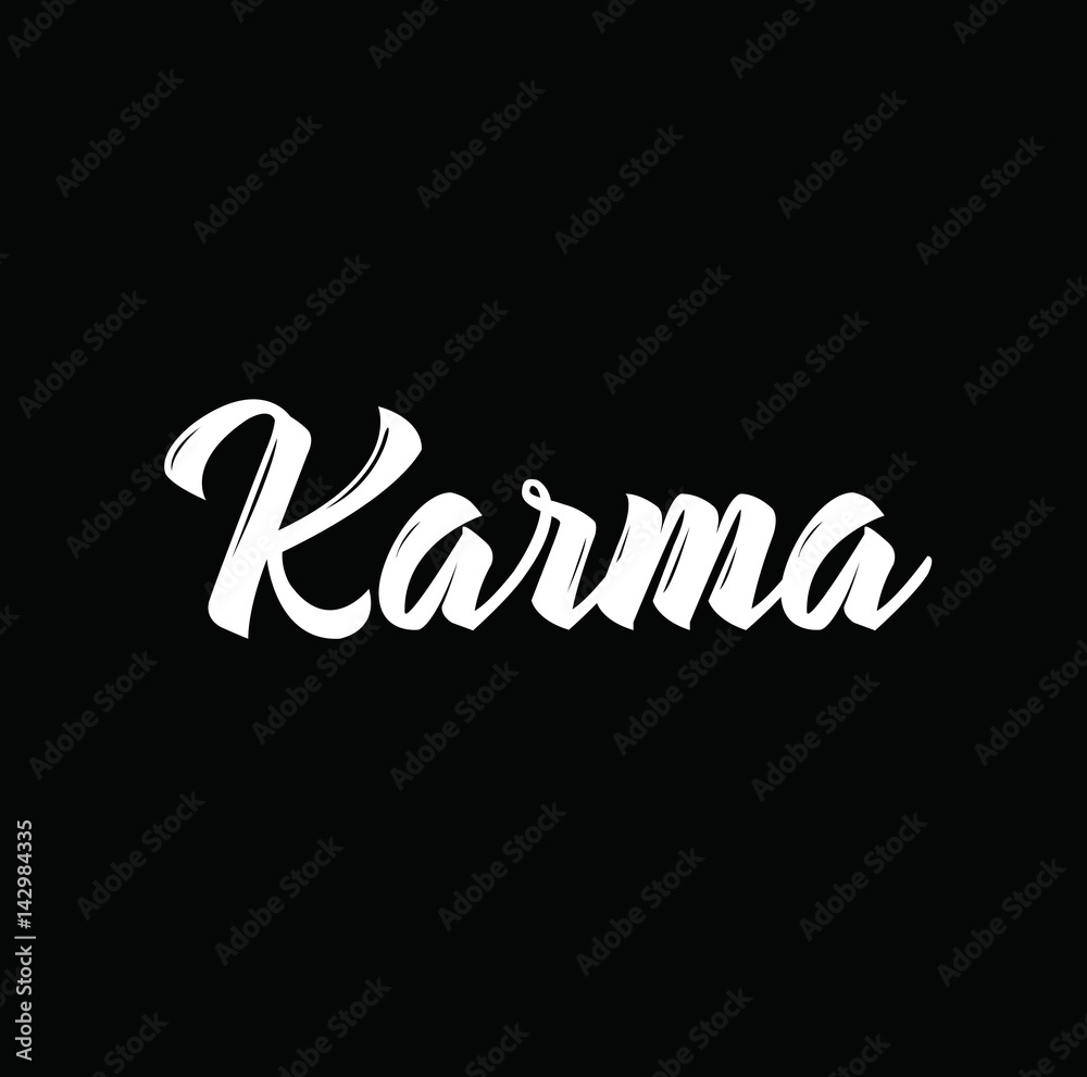 karma, text design. Vector calligraphy. Usable as background. Stock ... karma, text design. Vector calligraphy. Usable as background. Stock ...