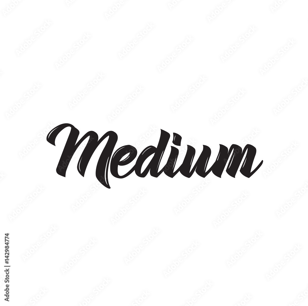 medium, text design. Vector calligraphy. Usable as background. Stock ...