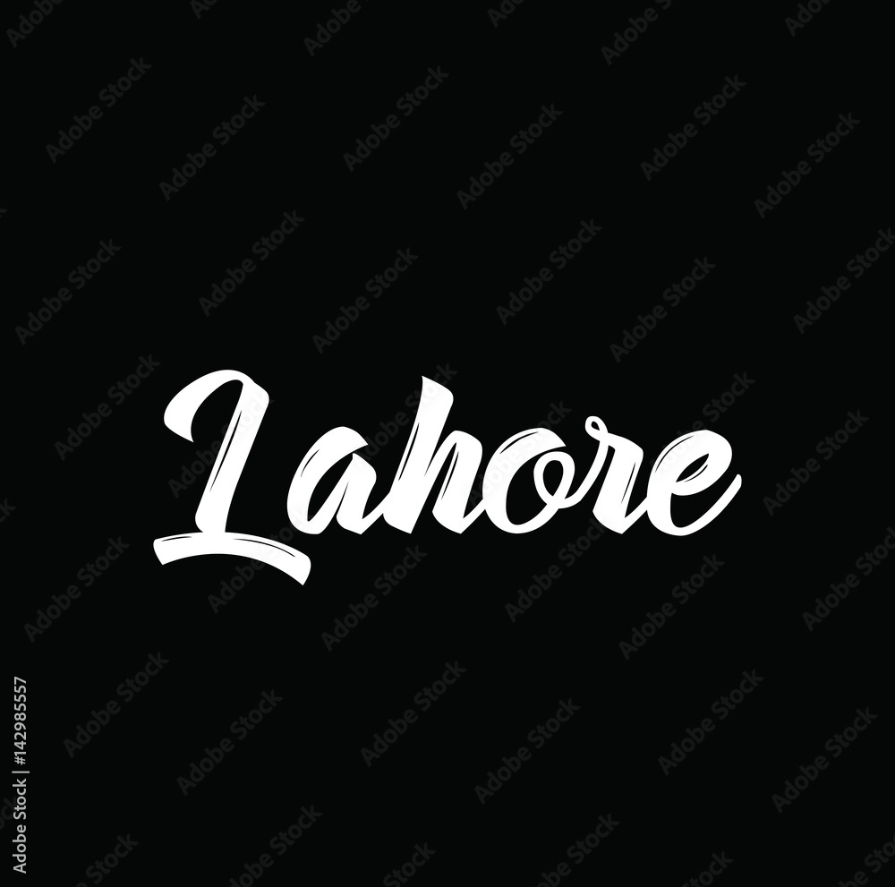 lahore, text design. Vector calligraphy. Typography poster. Stock ...