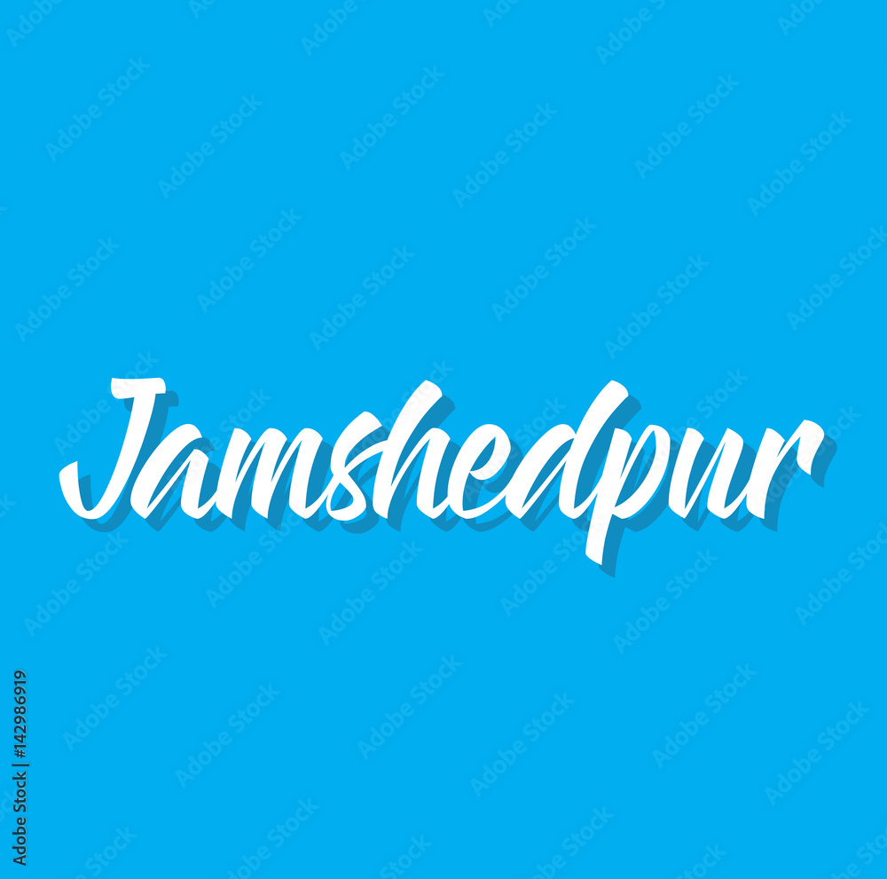 jamshedpur, text design. Vector calligraphy. Typography poster. Stock ...