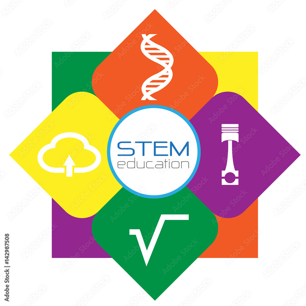 stem education logo Stock Vector | Adobe Stock