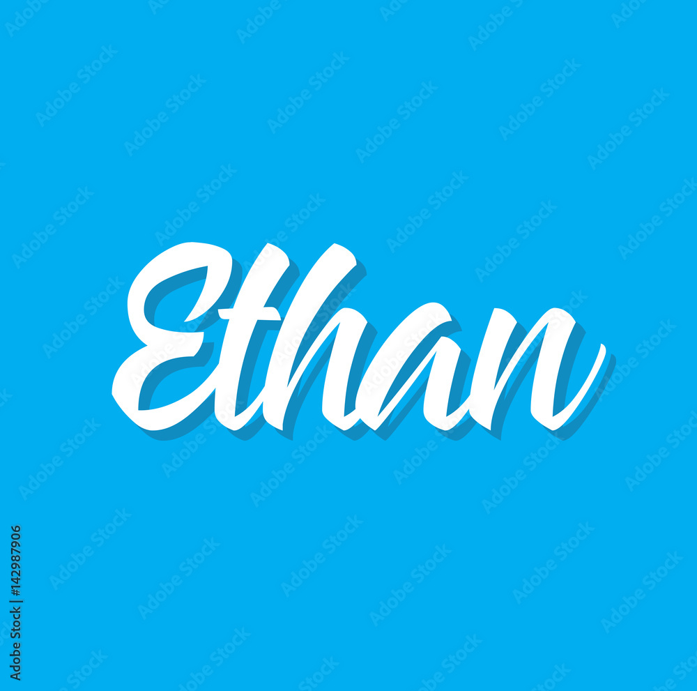 ethan, text design. Vector calligraphy. Typography poster. Stock Vector ...