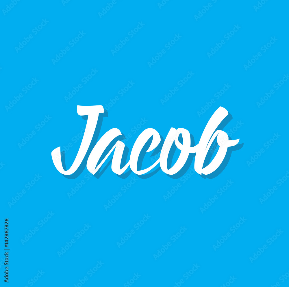 jacob, text design. Vector calligraphy. Typography poster. Stock Vector ...