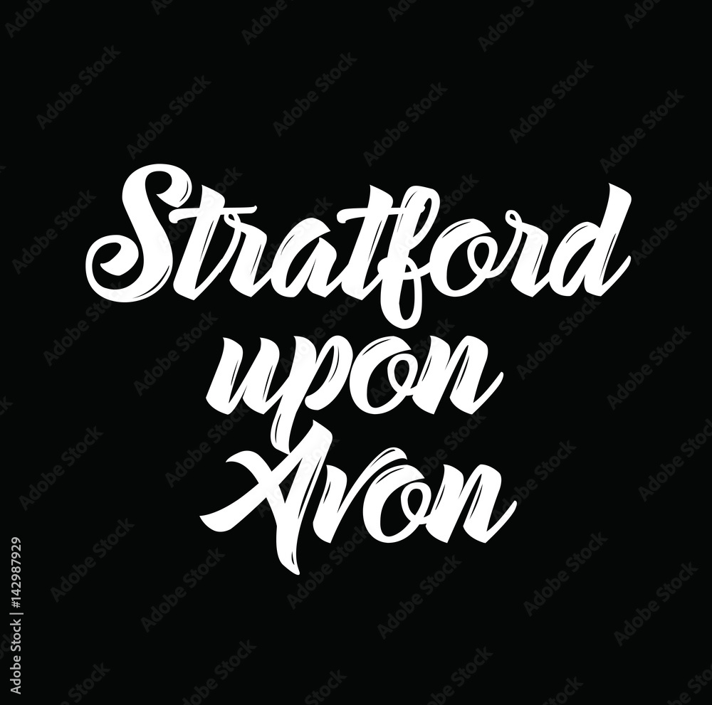 Vecteur Stock stratford-upon-avon, text design. Vector calligraphy ...