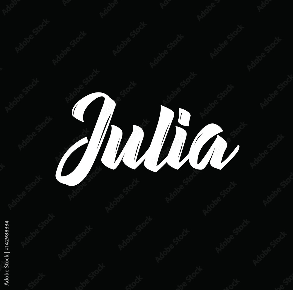 Vecteur Stock julia, text design. Vector calligraphy. Typography poster ...