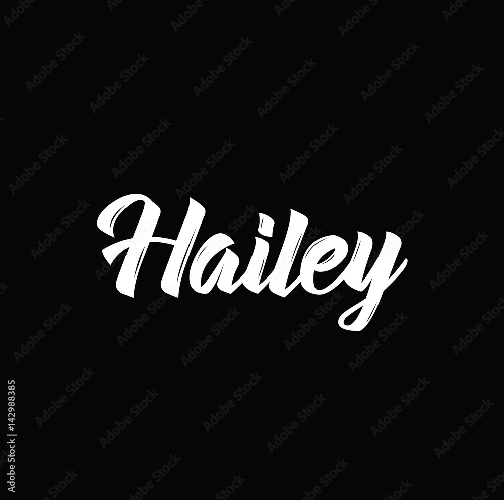 Vecteur Stock hailey, text design. Vector calligraphy. Typography ...