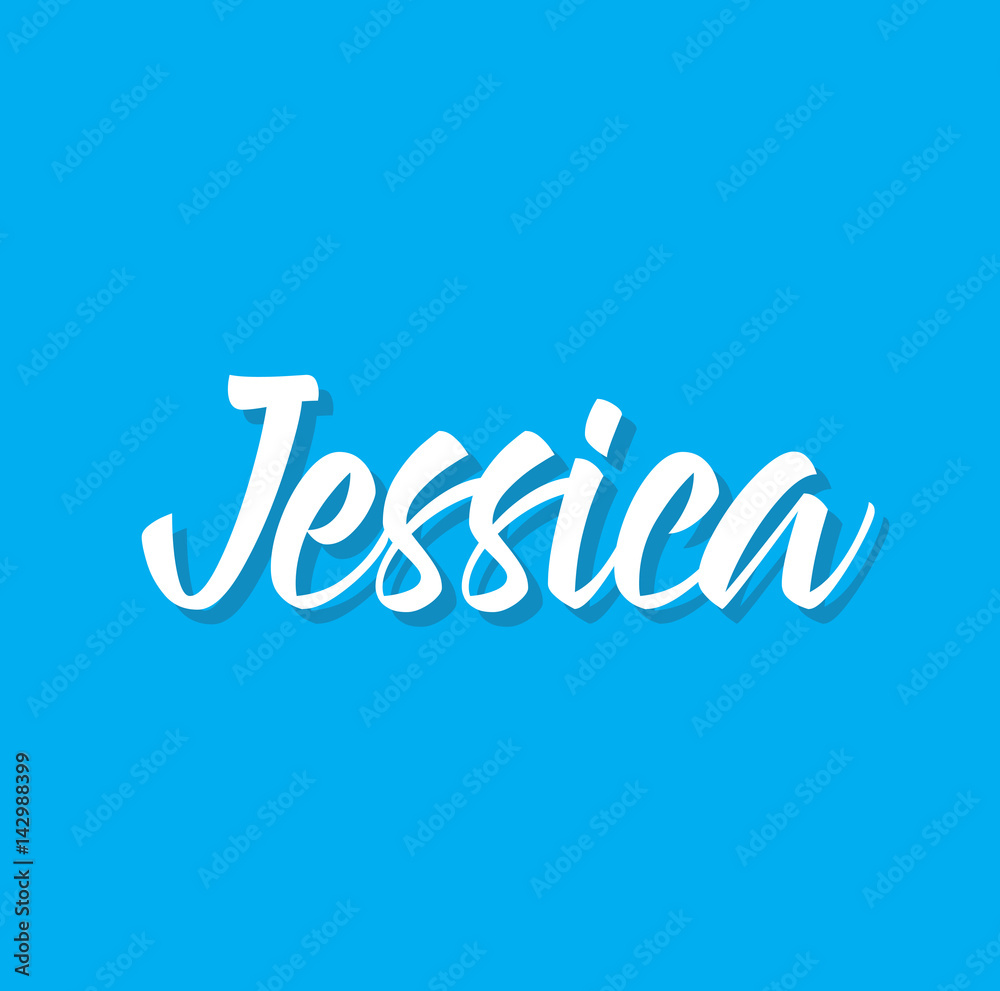 jessica, text design. Vector calligraphy. Typography poster. vector de ...