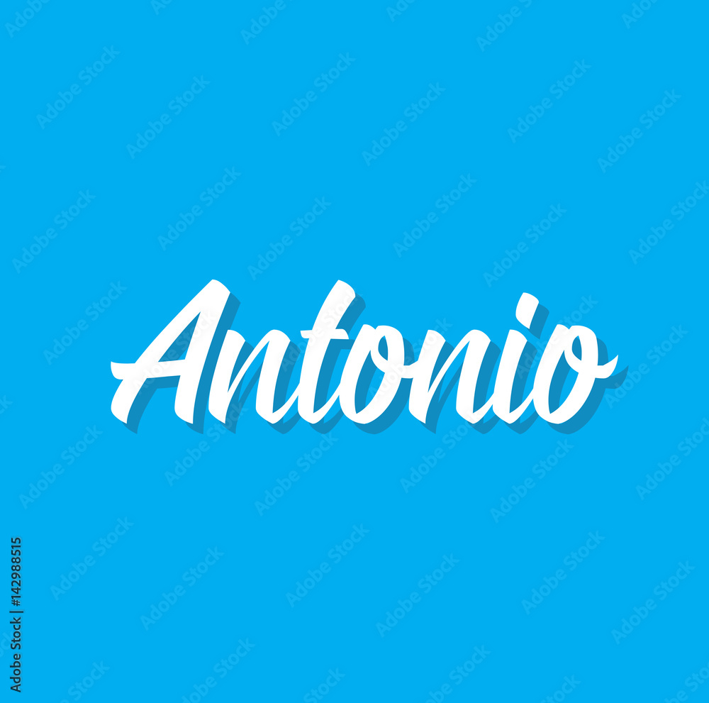 Poster antonio, text design. Vector calligraphy. Typography poster ...