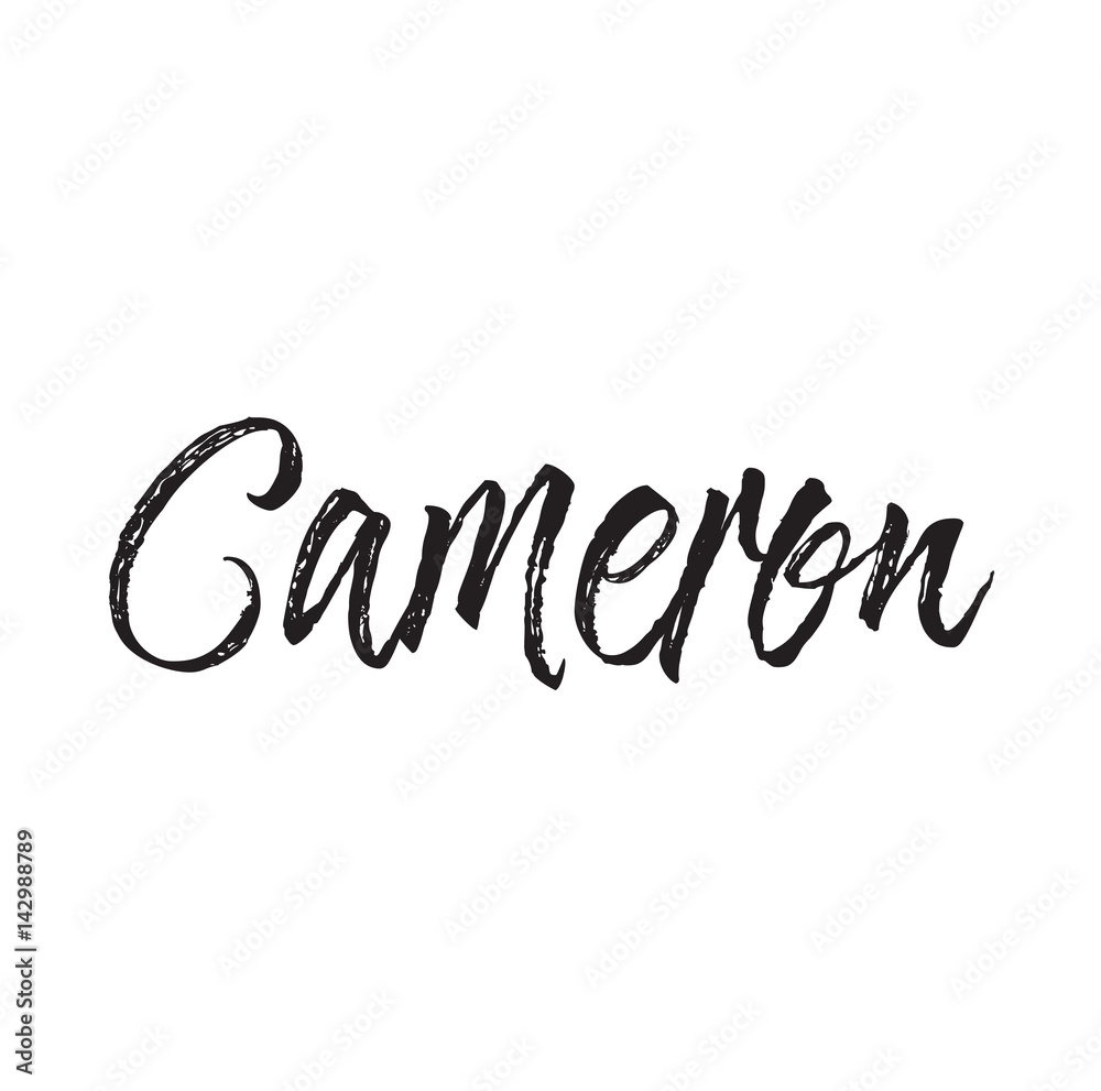 Vecteur Stock cameron, text design. Vector calligraphy. Typography ...