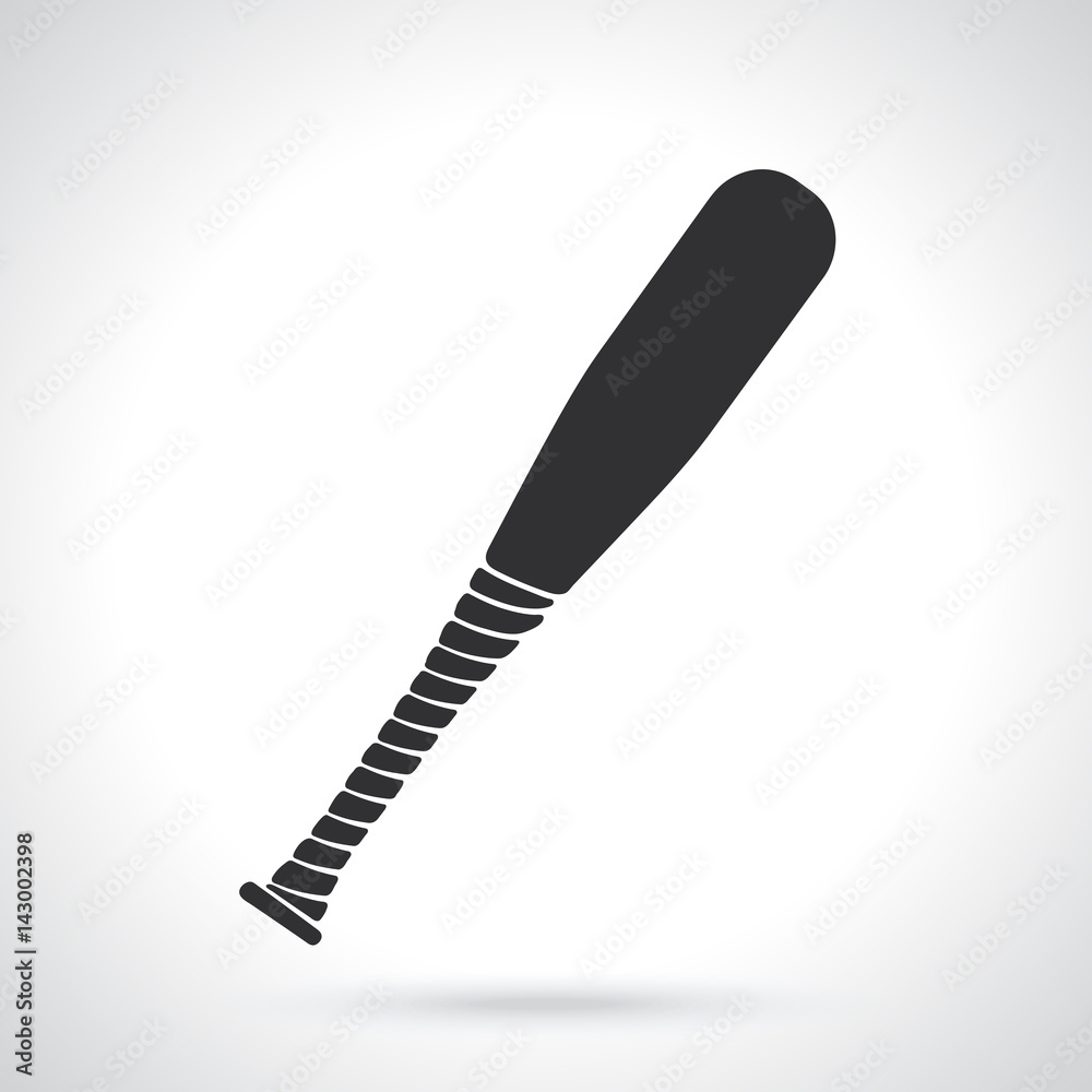 Vector illustration. Silhouette of wooden baseball bat. Sports ...