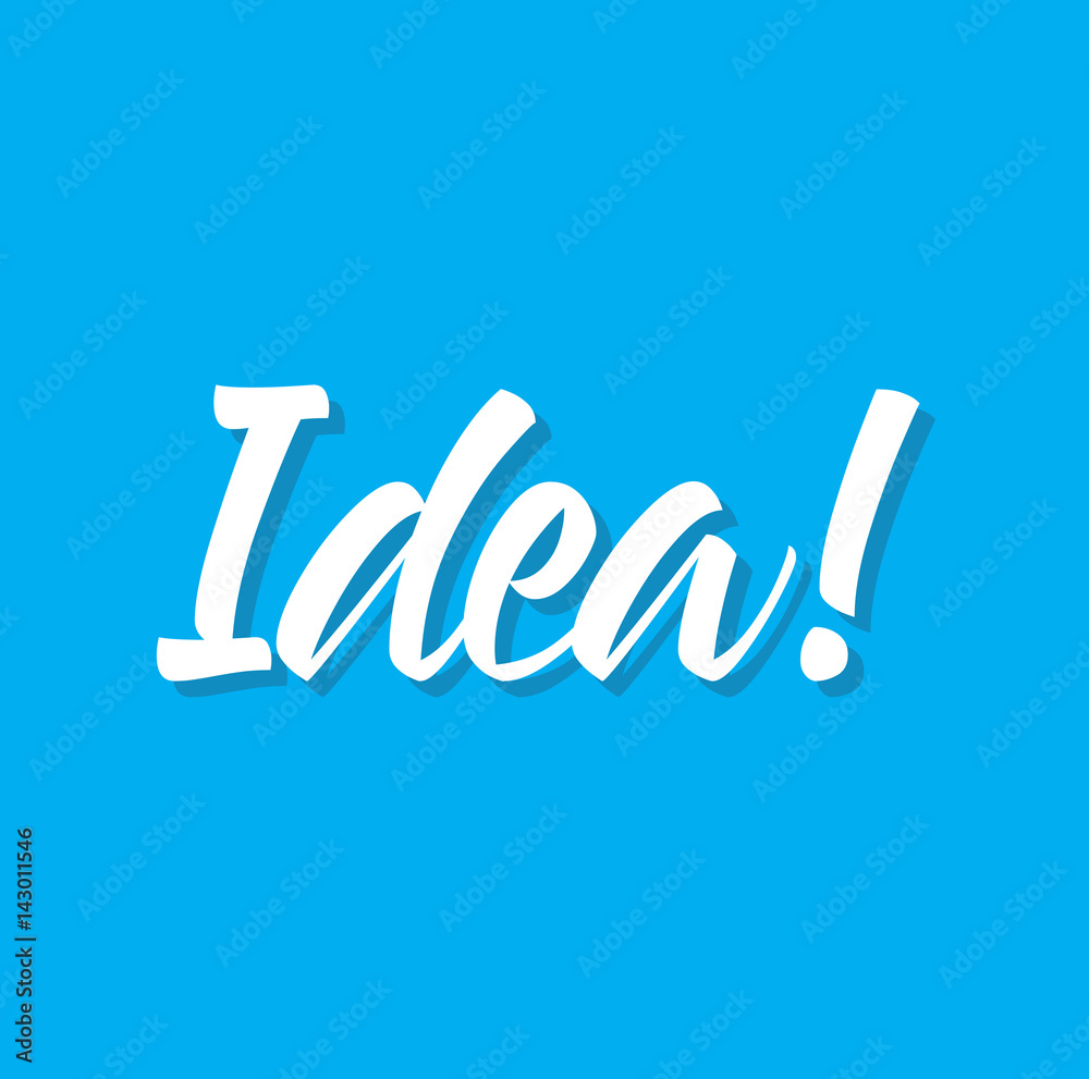 idea, text design. Vector calligraphy. Typography poster. Stock Vector ...