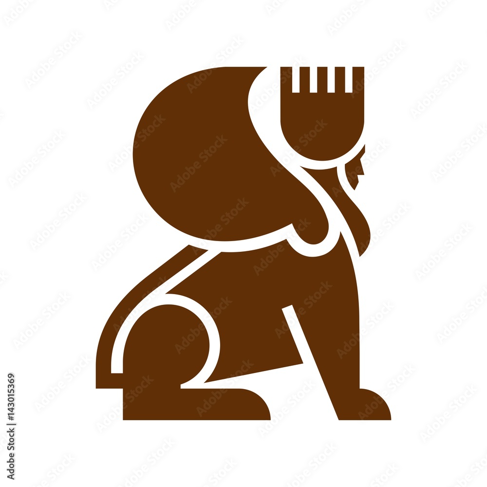 persian lion logo template vector icon Stock Vector | Adobe Stock