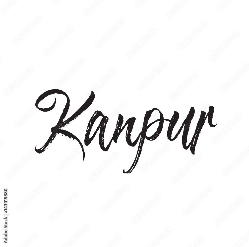 Kanpur Text Design Vector Calligraphy Typography Poster Text Design
