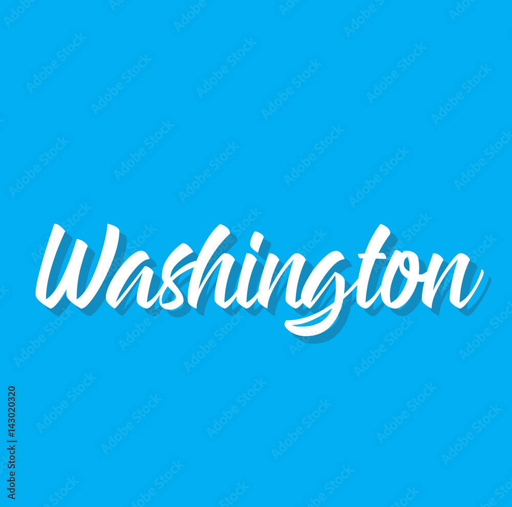 washington, text design. Vector calligraphy. Typography poster.text ...