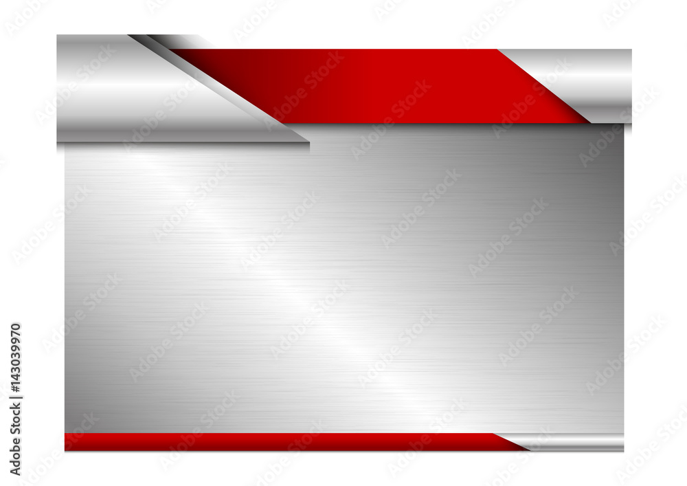 Vector metal board design with copy space on white background Stock ...