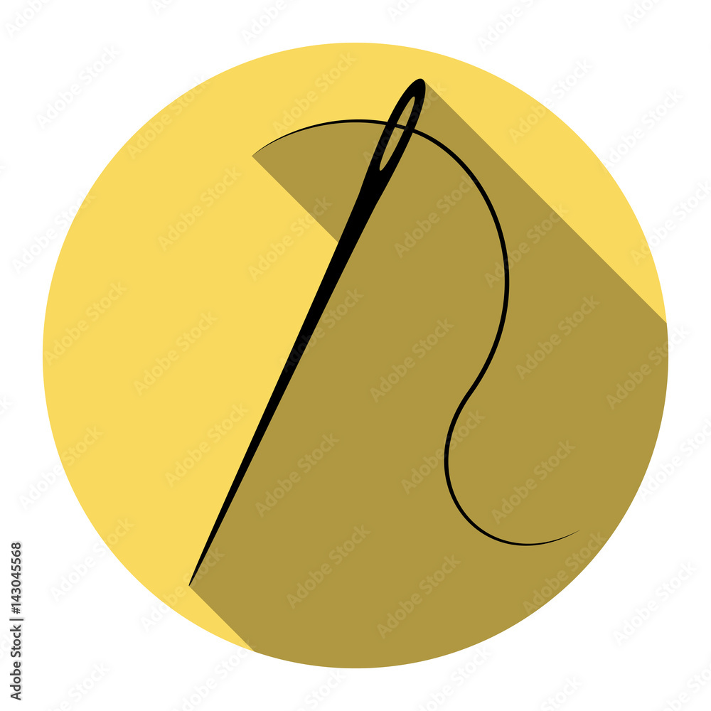 Needle with thread. Sewing needle, needle for sewing. Vector. Flat ...