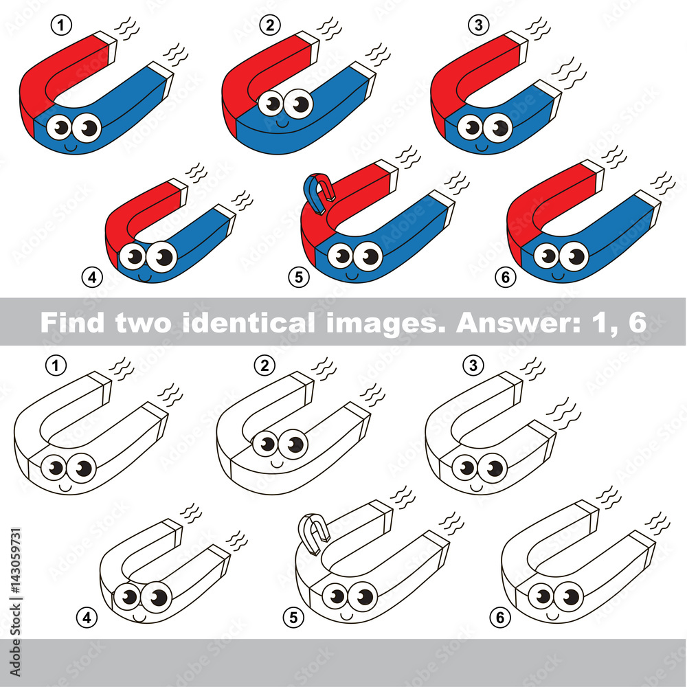 Visual game for kids to find hidden couple of objects. Stock Vector ...