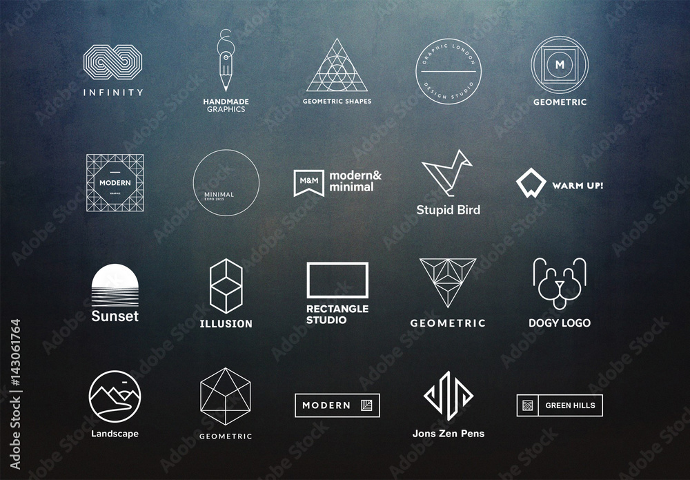 20 Minimalist Logo Layouts 7 Stock Template | Adobe Stock