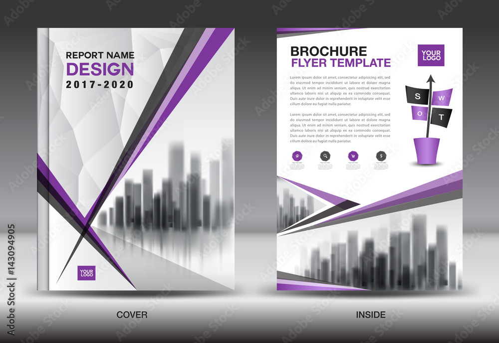 Purple Color Scheme with City Background Business Book Cover Design ...
