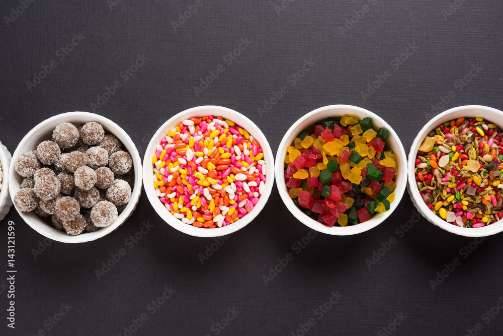 Indian traditional mouth freshener like sauf, chatpata gatagat, mixed ...