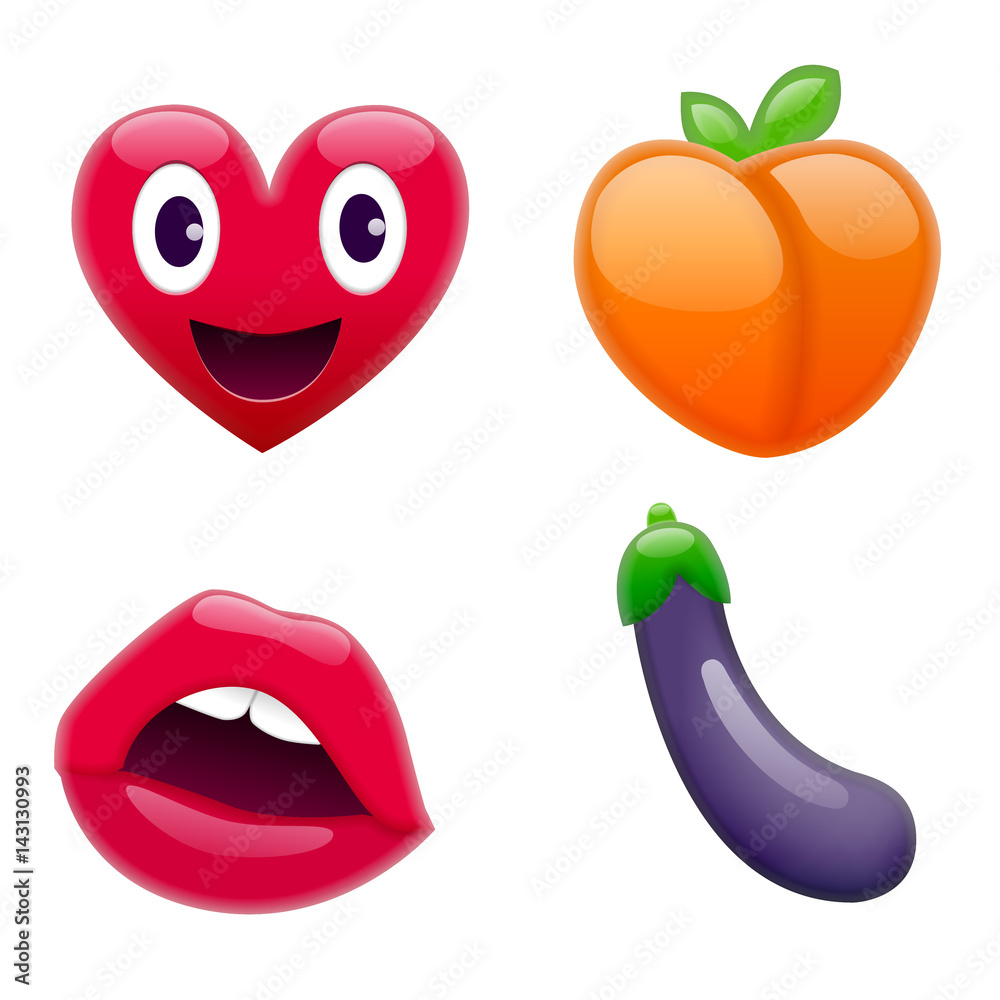 Set of Fantastic Smiley Emoticons, Emoji Design Stock Vector | Adobe Stock