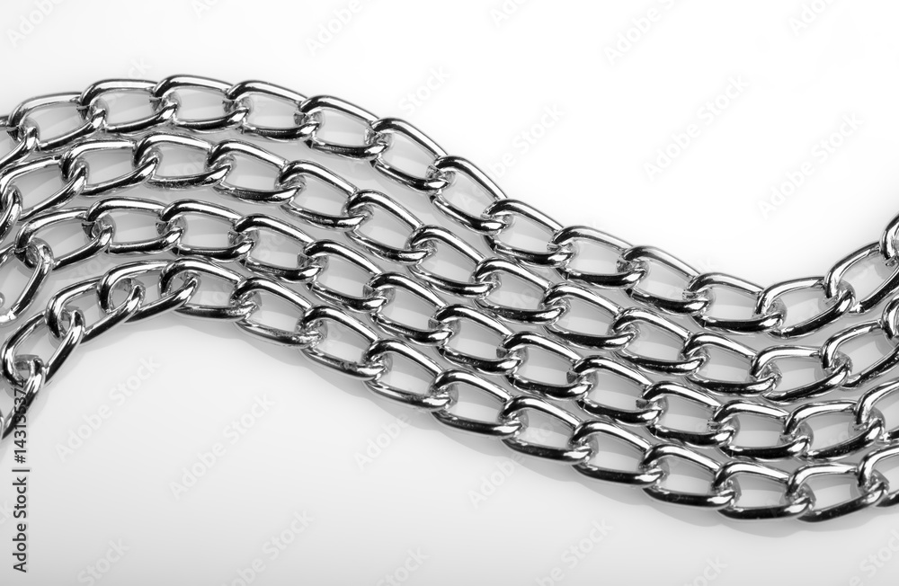 Chain heap - abstract metal background. Collection silver jewelry ...